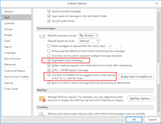 Outlook Email Address Auto-Resolution vs. Auto-Complete