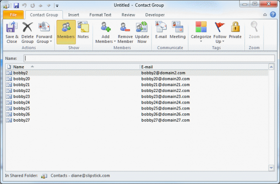 Creating Distribution Lists from Address Lists