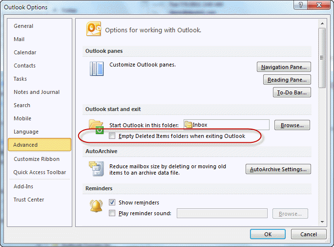 Automatically Cleanup Outlook s Deleted Item And Junk Email Folders