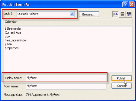 Publishing Custom Forms