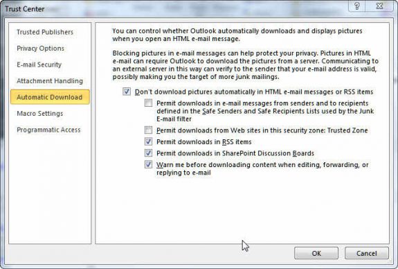 Outlook hangs while opening messages