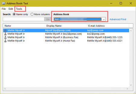 Choose Which Address List is Shown First When You Click To
