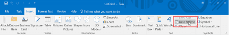 How to Insert the Date and Time into an Outlook Item