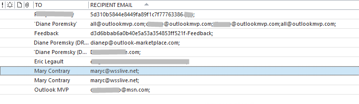 Display The Recipient Email Address In The Sent Items Folder