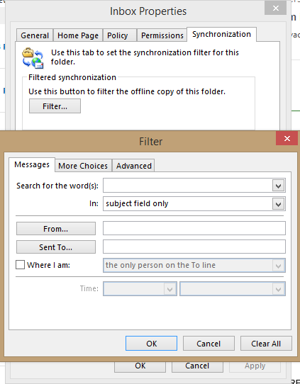 Using Offline Sync Filters 2948