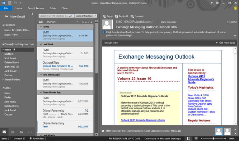 Outlook 2016 Preview