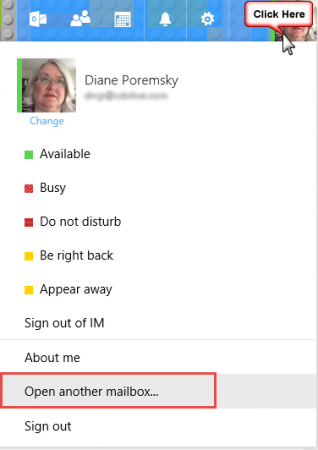Open Shared Mailboxes in Outlook on the Web