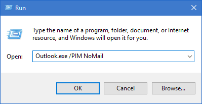 Create a No-Mail account in Outlook 2016 and newer