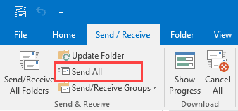 Separate Outlook's Send and Receive functions