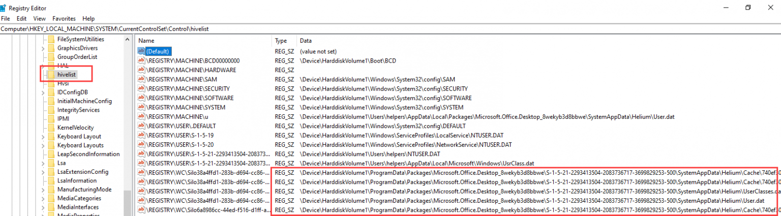 Outlook Windows Store Registry