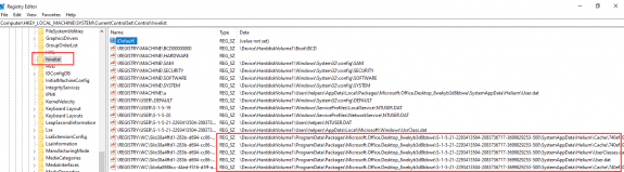 Outlook Windows Store Registry