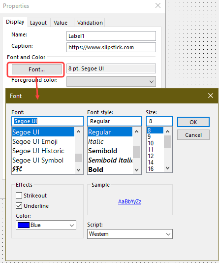 Create a Hyperlink on an Outlook Custom Form
