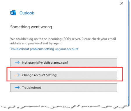 Manually add POP or IMAP accounts to Outlook