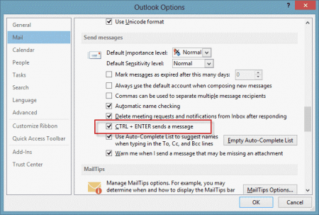 Send using Ctrl+Enter