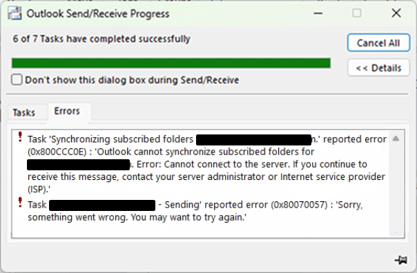 Sync Issues and Errors with Gmail and Yahoo accounts | Slipstick Systems