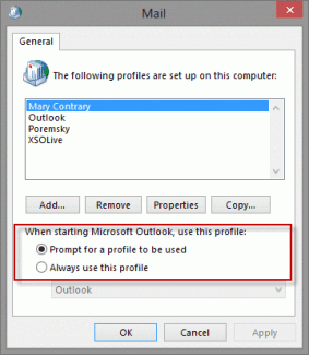 How to Start Outlook with a Particular Profile