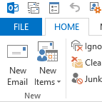 Customize the Outlook Toolbar, Ribbon or QAT